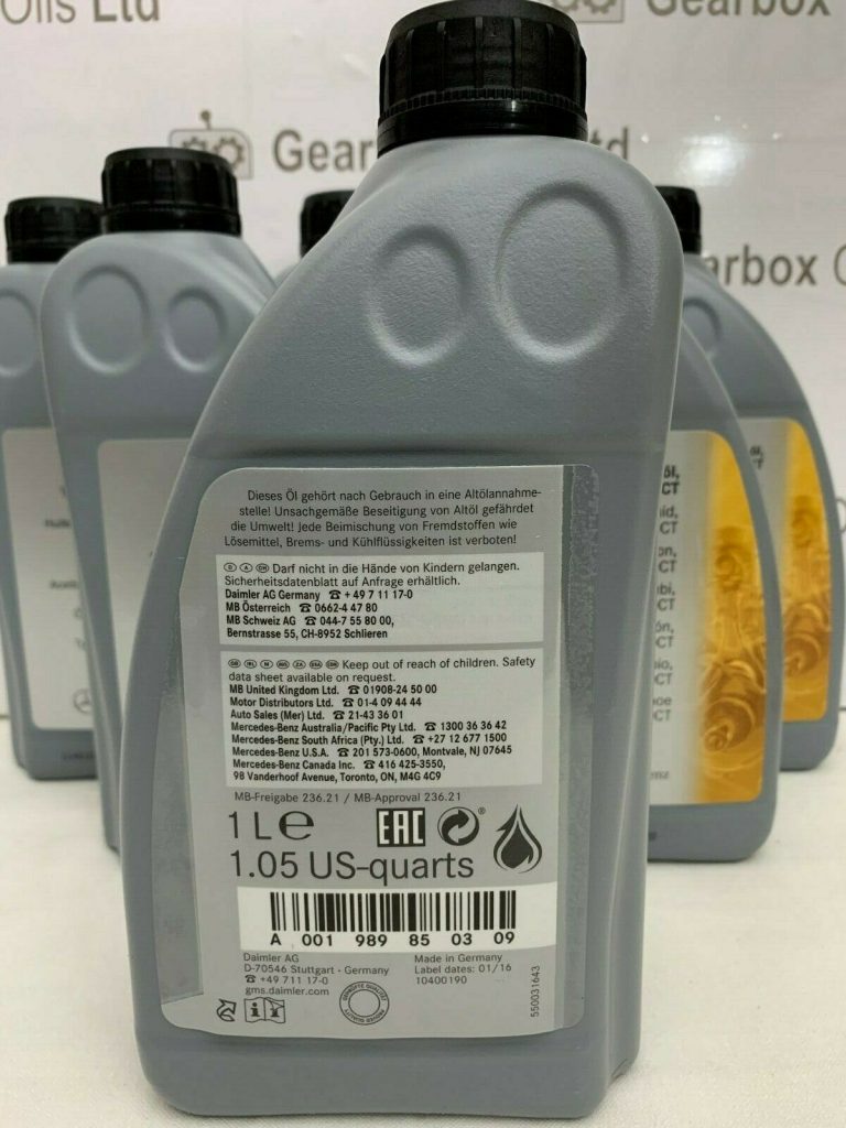 GENUINE MERCEDES A B CLASS W117 W176 AMG A45 AUTOMATIC GEARBOX OIL 6L ...